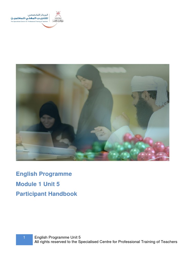 Module1 - Unit5 - Participant HB - Final | PDF | Reading Comprehension | Learning