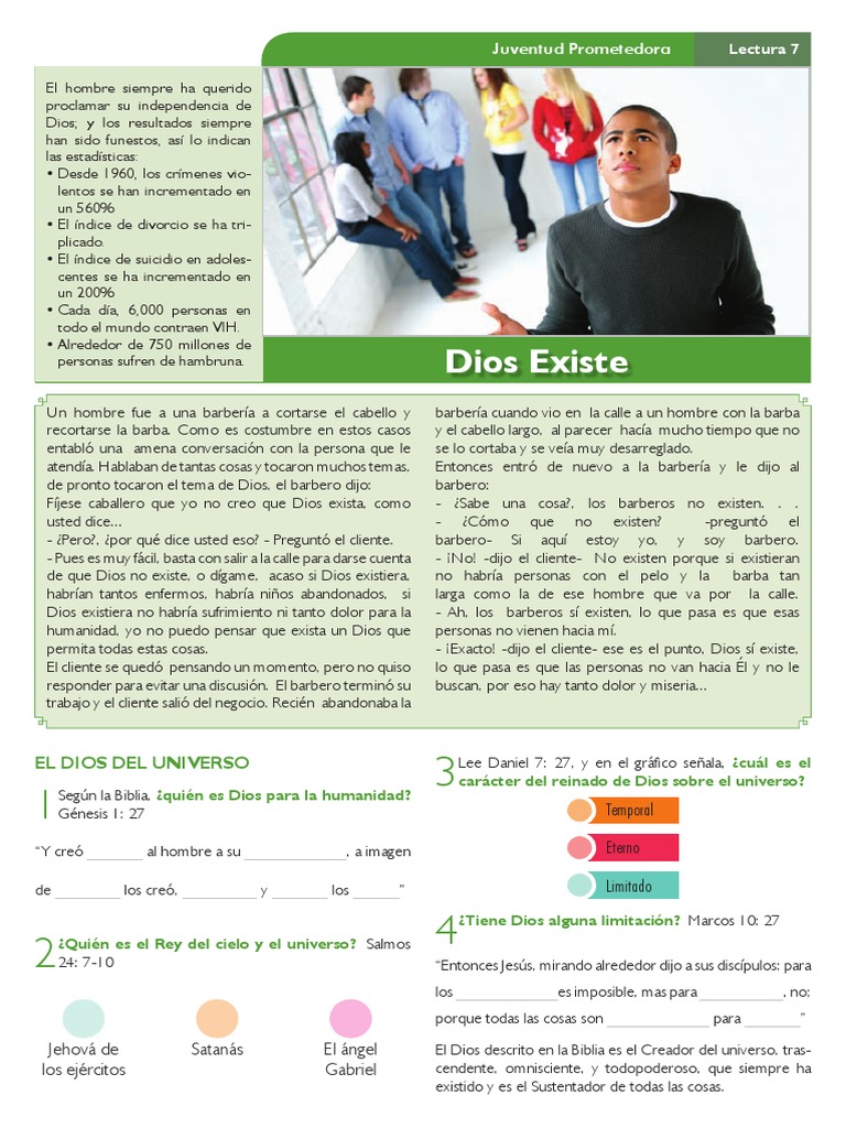 Dios Existe: Juventud Prometedora | PDF | Dios | Creencia religiosa y doctrina