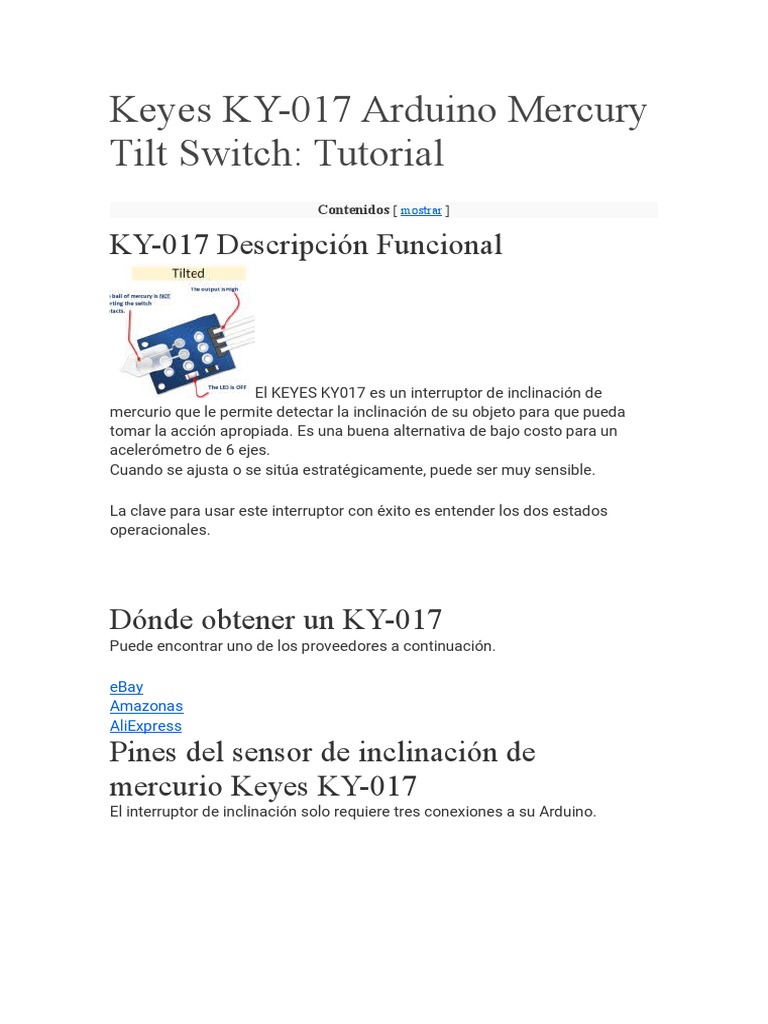 Keyes KY-017 | PDF | Informática | Ingeniería Informática