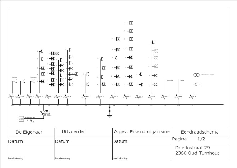 Eendraadschema p1 | PDF