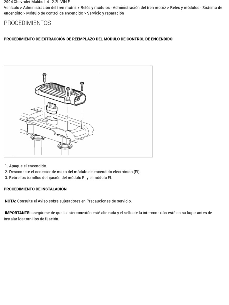 Malibu 2004 ICM | PDF | Tecnología