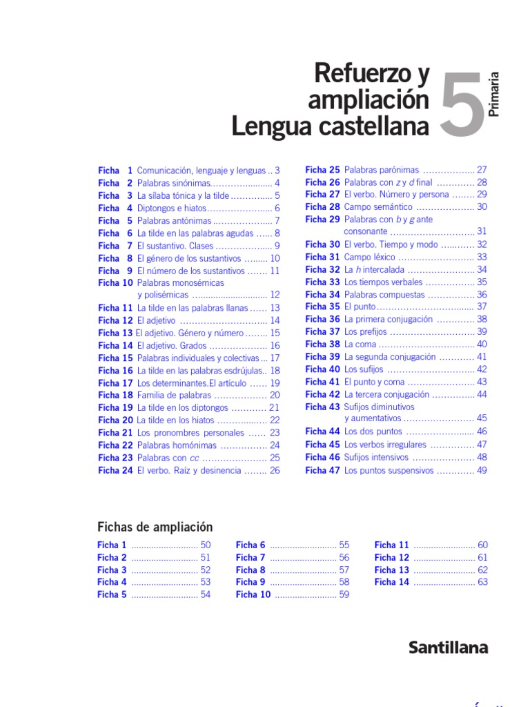 5º Refuerzo-Y-Ampliacion-De-Lengua-5º-Primaria | PDF