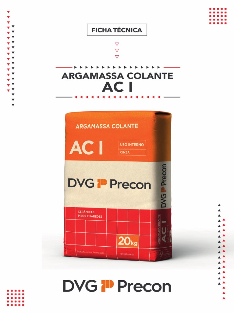 Argamassa Colante - AC I | PDF | Argamassa (alvenaria) | Materiais