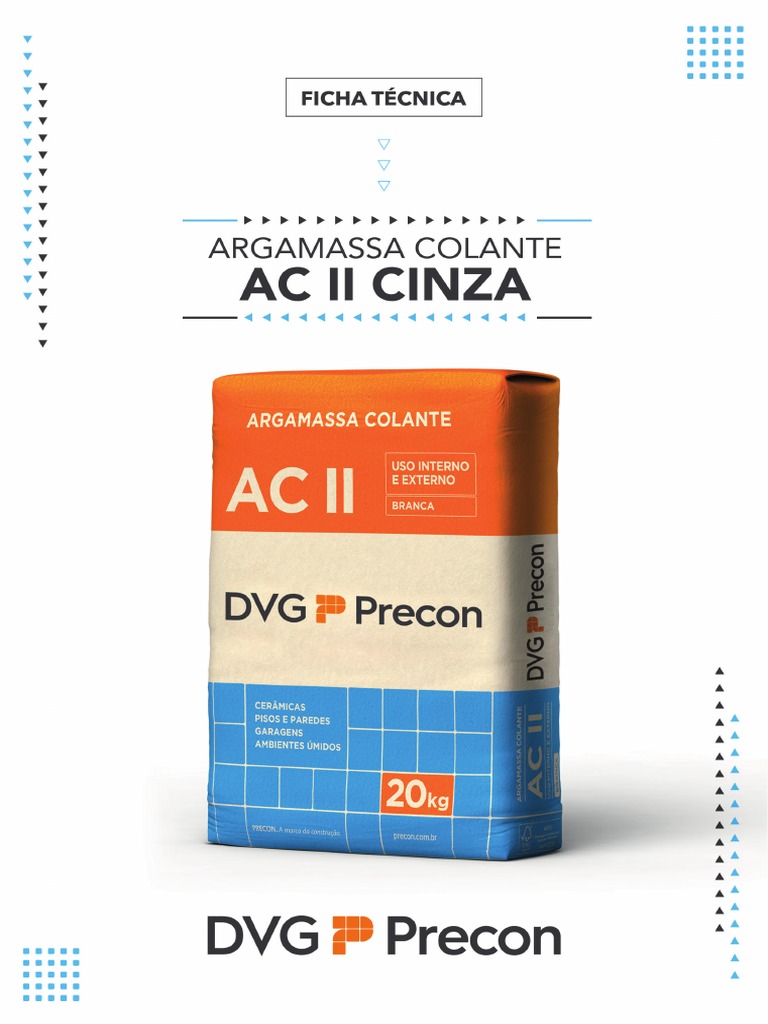 Argamassa AC II Precon: Uso e Aplicação | PDF | Argamassa (alvenaria ...