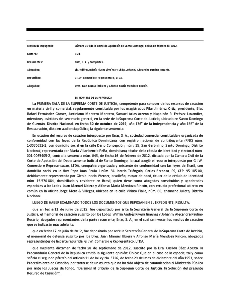 Sentencia de Embargo Conservatorio | PDF | Caso de ley | Sentencia (ley)