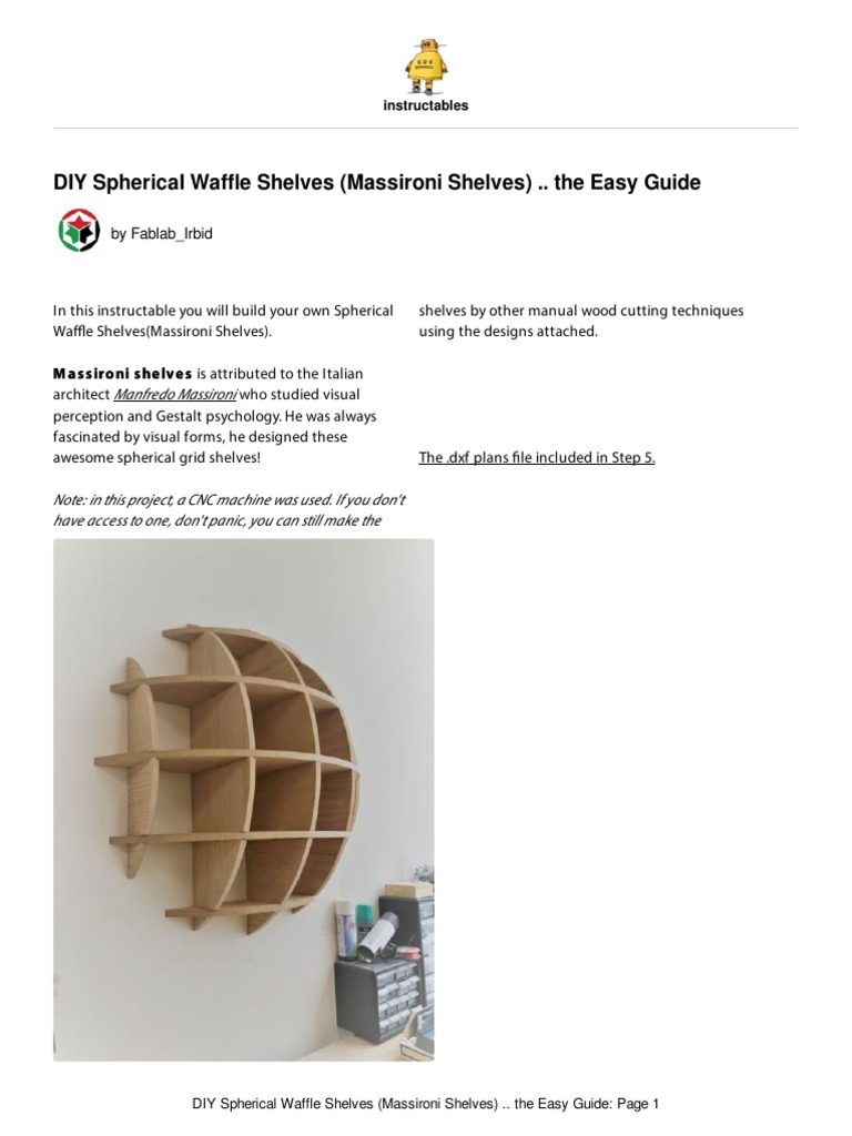 DIY Spherical Waffle Shelves Massironi Shelves The | PDF | Numerical ...
