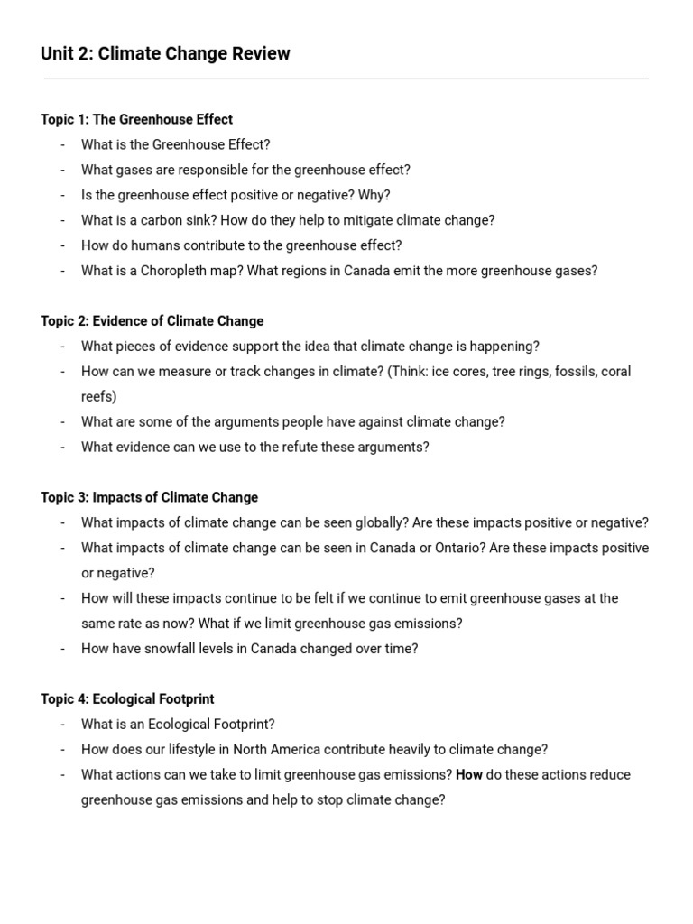 Understanding Climate Change: A Comprehensive Review of the Greenhouse Effect, Evidence, Impacts ...