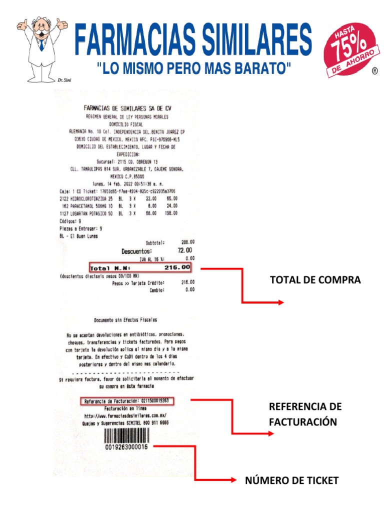 Facturacion Electronica Farmacias Similares | PDF