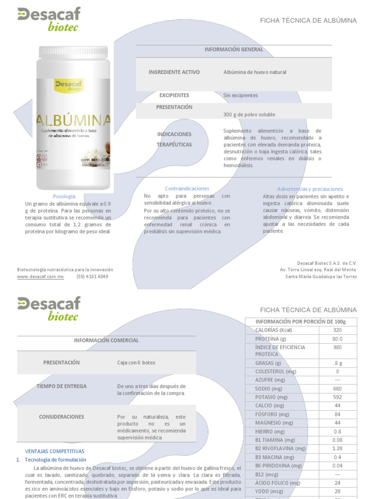 Albumina 4 | PDF | Dieta | Proteínas