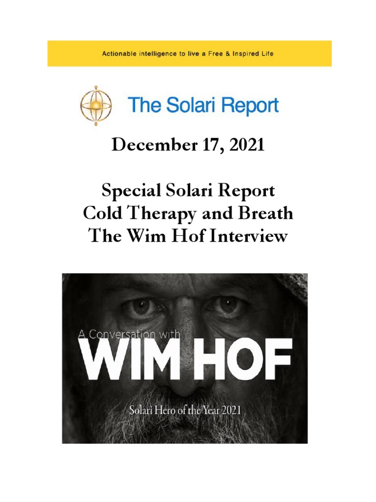 Wim Hof Method: Cold Therapy Insights | PDF