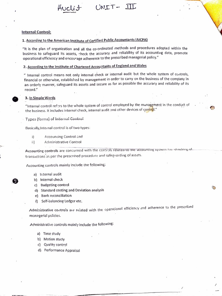 Internal Control | PDF | Audit | Internal Audit