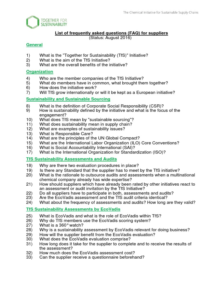 A Guide to Frequently Asked Questions About the Together for ...