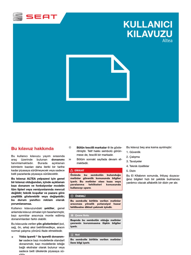 Kullanici Kilavuzu: Altea | PDF