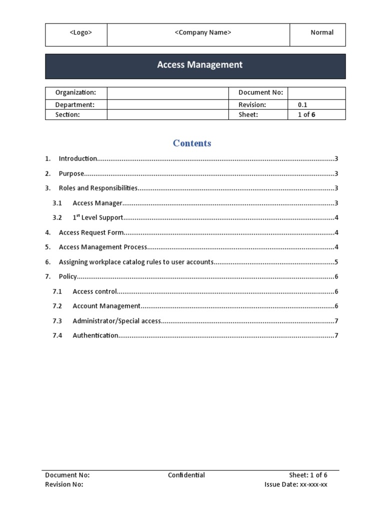 Access Management v1 | Download Free PDF | Security | Computer Security