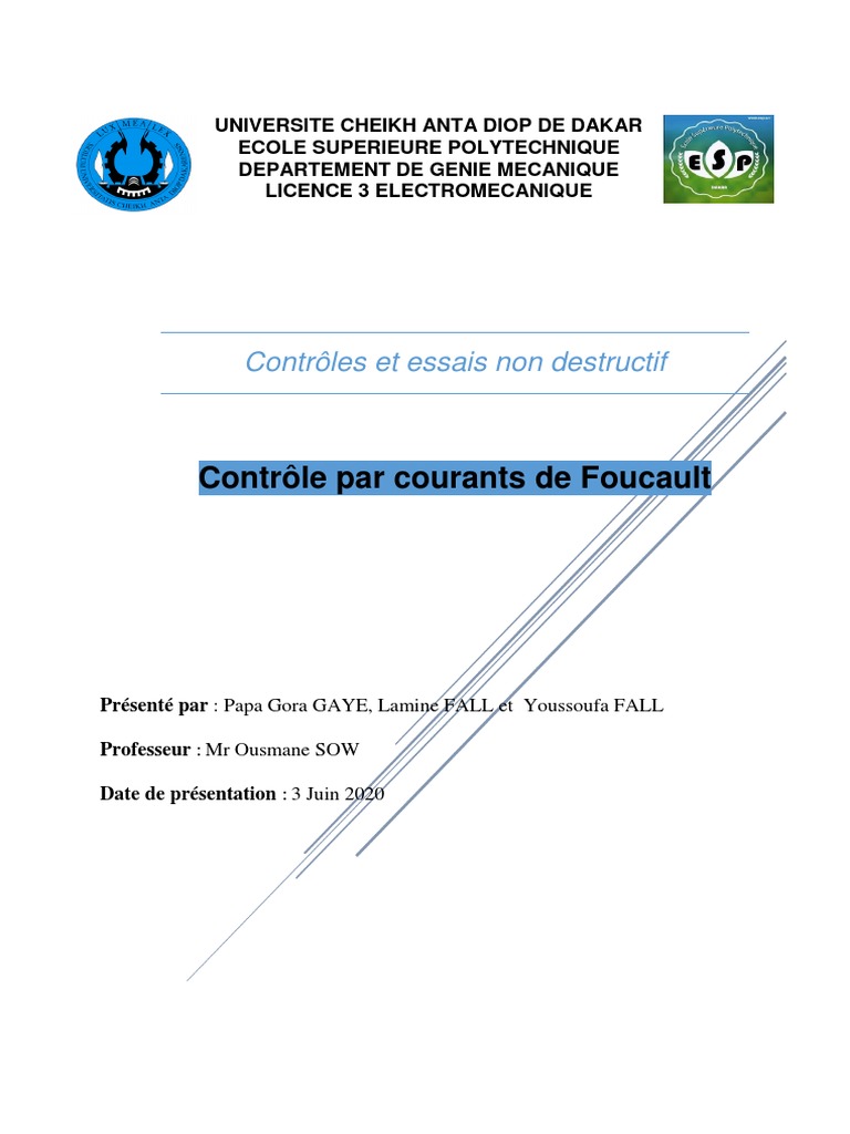 CND Par Courants de Foucault | PDF | Champ magnétique | Contrôle non destructif