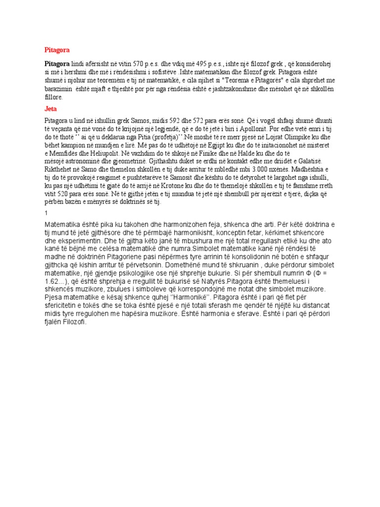 Pitagora | PDF