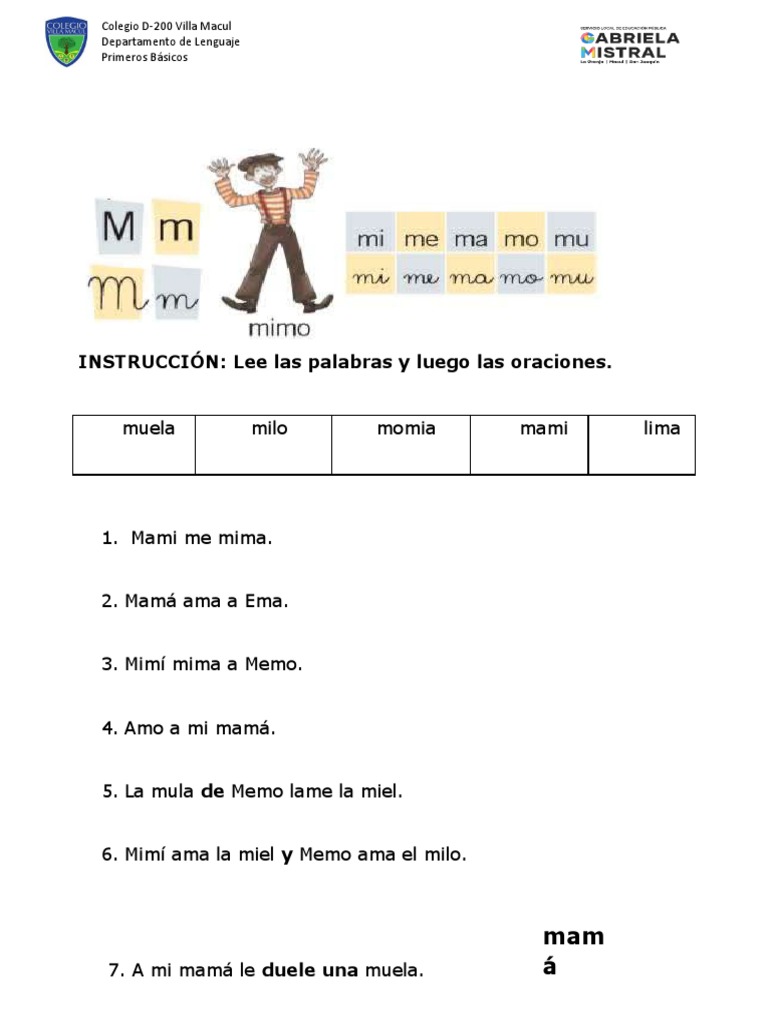 Repaso de Lectura M | PDF