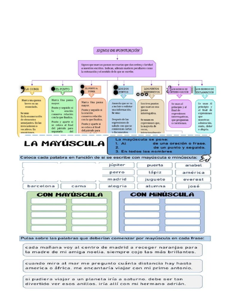 Signos de Puntuacion y Mayuscula | PDF