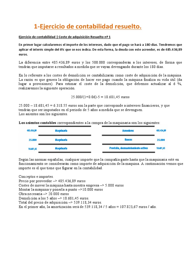 Ejercicios Contabilidad UB Resueltos | PDF | Capital de trabajo | Contabilidad