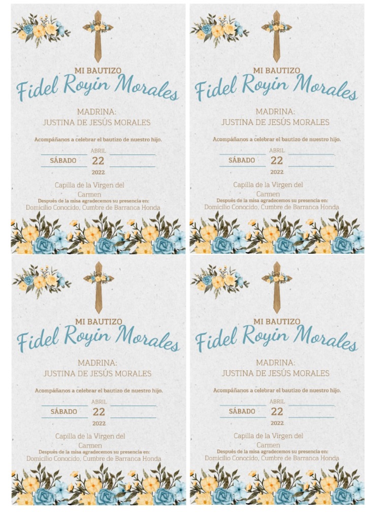 Invitacion Bautizo 2 | PDF