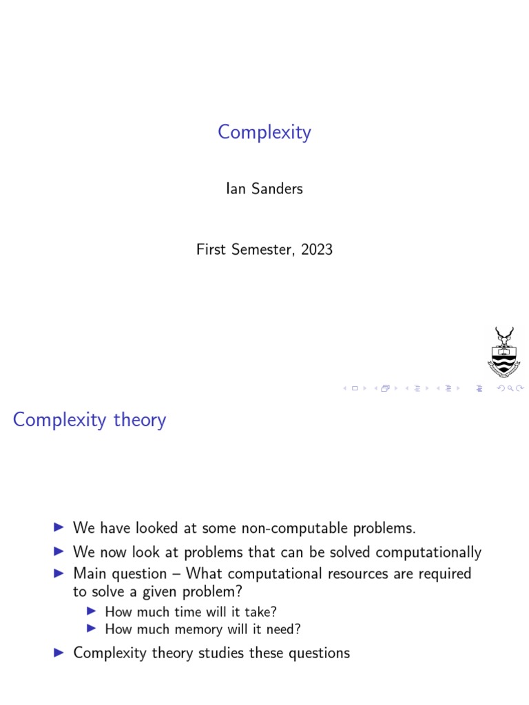 Coms3005a Complexity Pdf Time Complexity Computational Complexity Theory