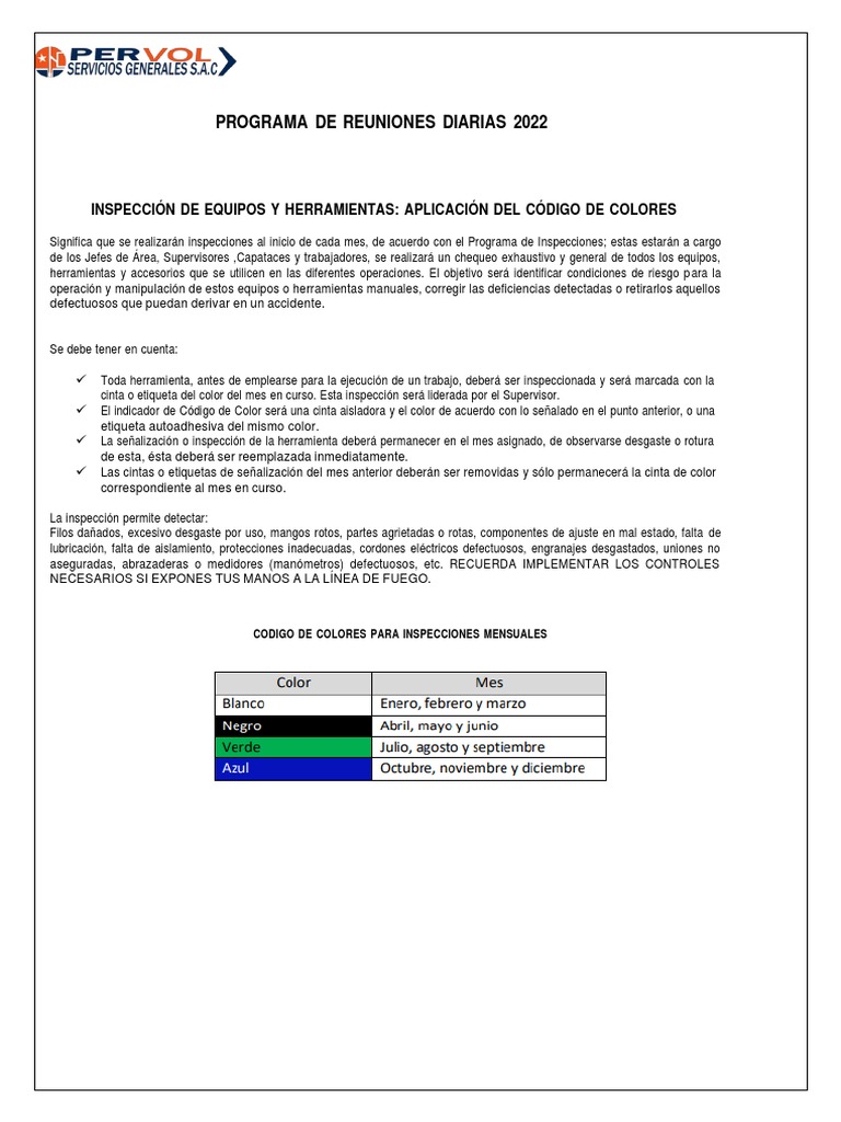 Programa de Charlas Diarias Enero 2022 | Descargar gratis PDF | Residuos | Lavado de manos