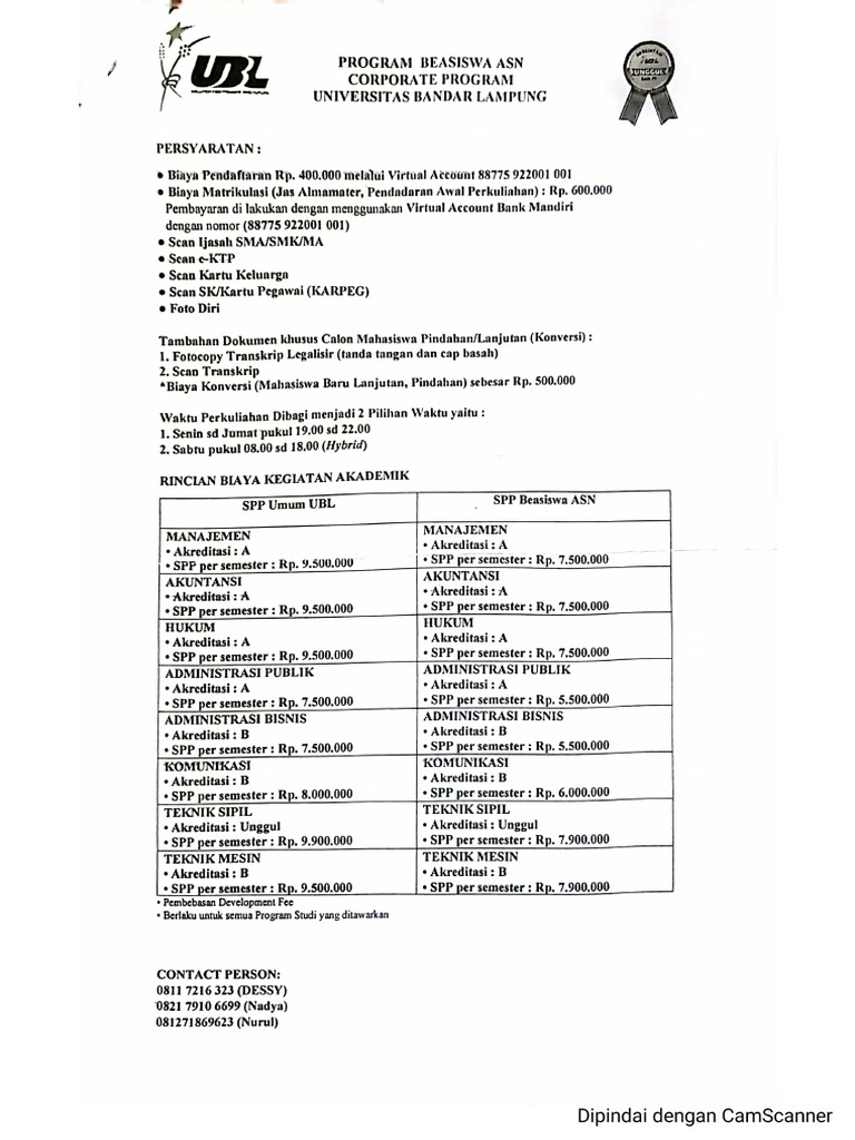 Beasiswa Ubl | PDF