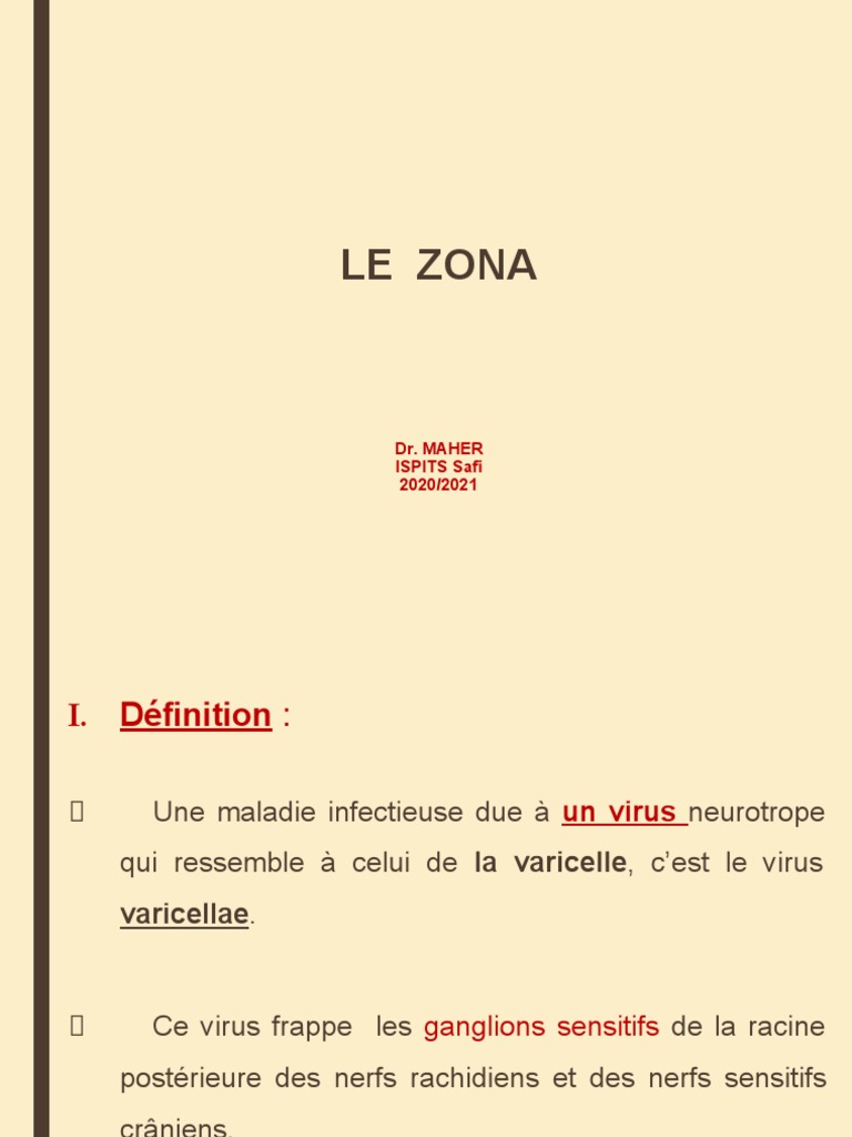 Comprendre le Zona : Symptômes et Traitement | PDF | Maladies et ...