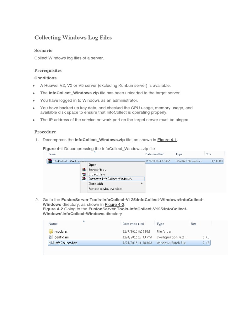 Collecting Windows Log Files | PDF | Computer File | Zip (File Format)