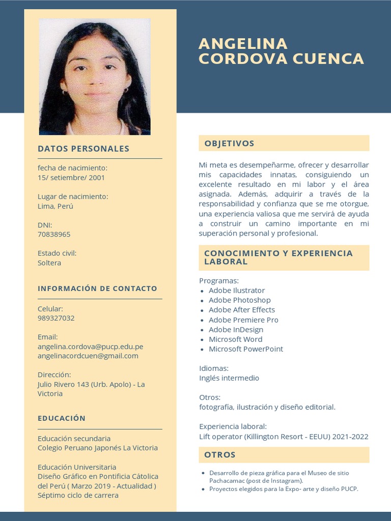 Angelina Cordova CV | PDF