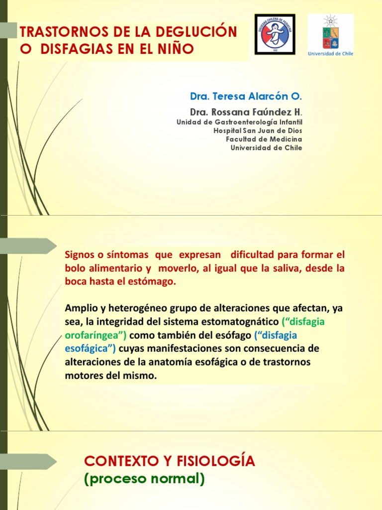 Clase 9 Trastornos de La Deglucion | PDF | Esófago | Órgano (anatomía)
