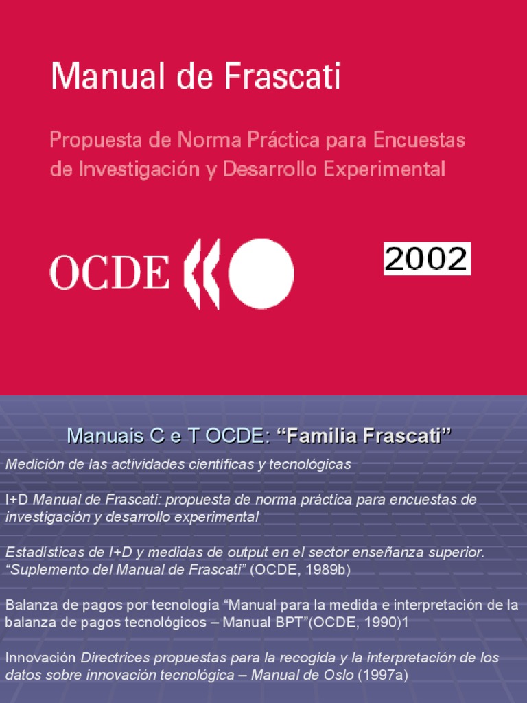 Manual de Frascati | PDF | Investigación y desarrollo | Conocimiento