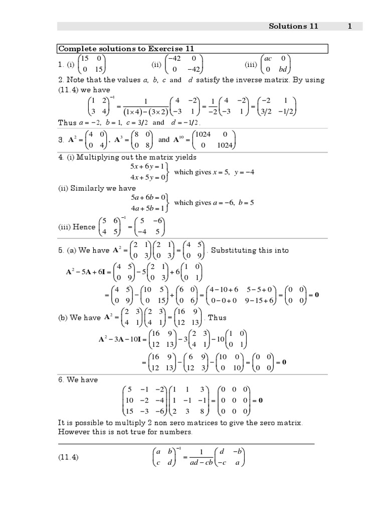 11 Miscellaneous Exercises | PDF | Eigenvalues And Eigenvectors | Matrix (Mathematics)