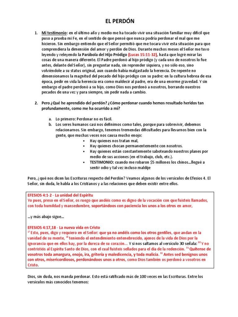 TEMA-2016-03-11-El Perdón | PDF | Perdón | Pecado