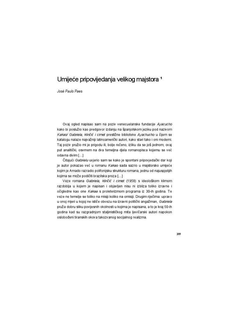 Amado Kratka Biografija | PDF