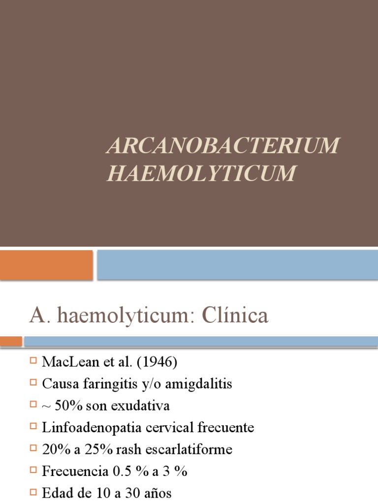 Arcanobacterium Haemolyticum | PDF | Cocina, comidas y vino | Salud y bienestar