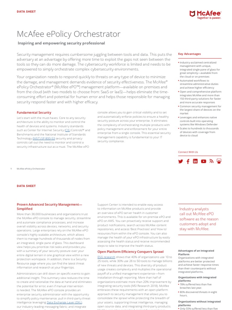 Ds Epolicy Orchestrator | PDF | Security | Computer Security