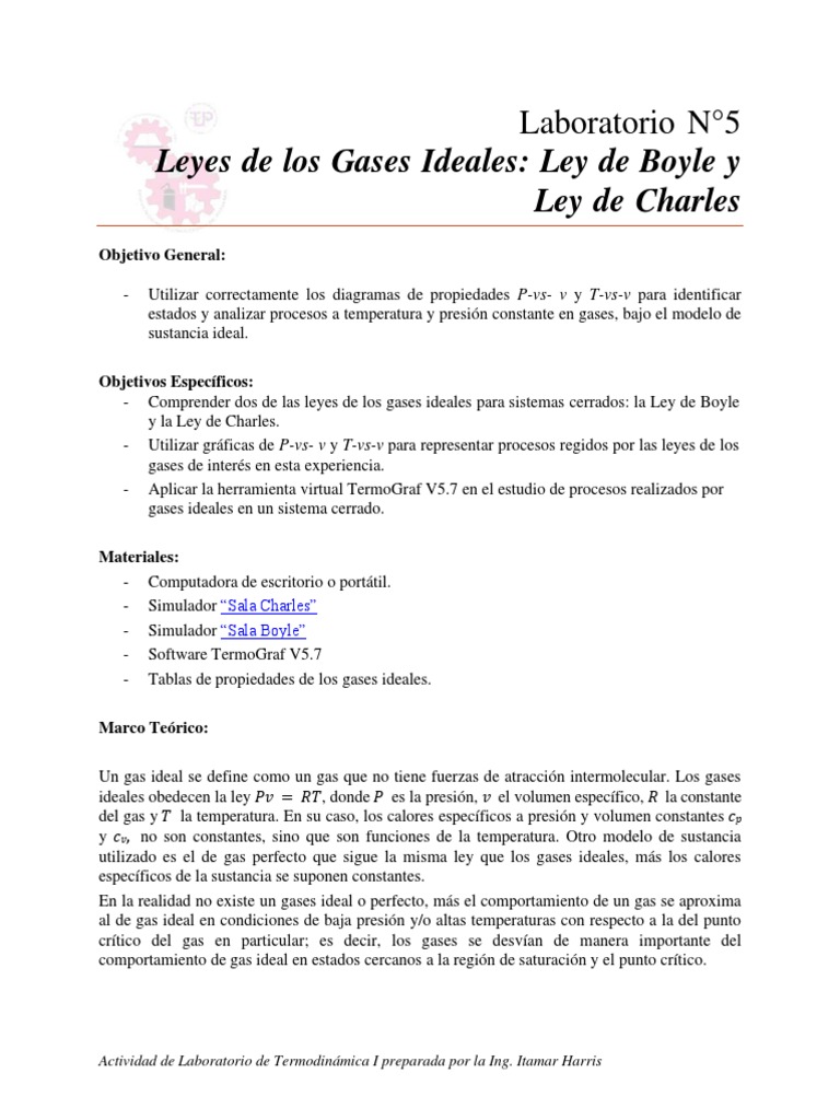 Uso de TermoGraf V5.7 en Gases Ideales | PDF | Gases | Temperatura