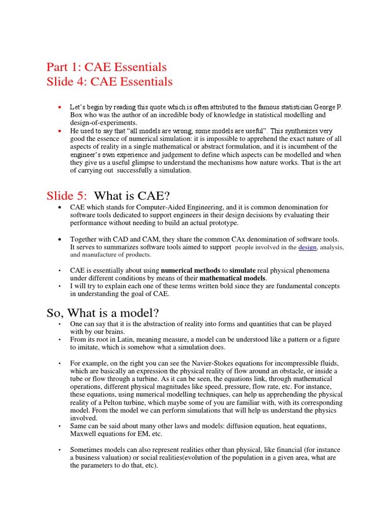 CAE Practically - Notes | PDF | Finite Element Method | Partial ...