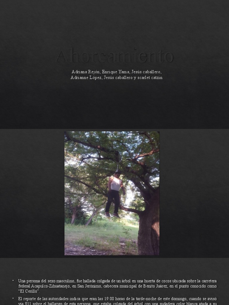 Hallazgo de Hombre Ahorcado en Árbol | PDF