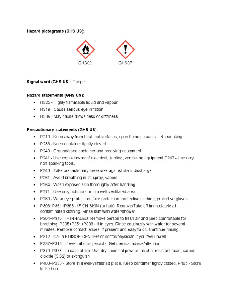 Hazard Pictograms (GHS US) | PDF | Personal Protective Equipment ...