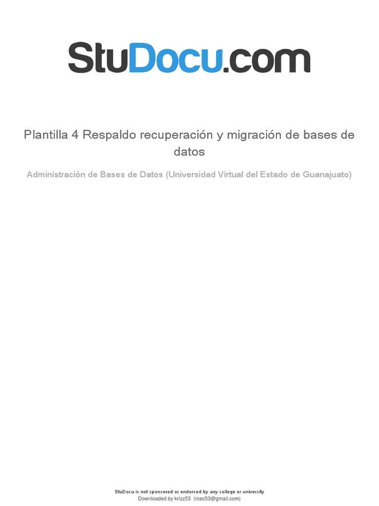 Reto 4 Respaldo Recuperacion y Migracion de Bases de Datos | PDF ... Reto 4 Respaldo Recuperacion y Migracion de Bases de Datos | PDF ...