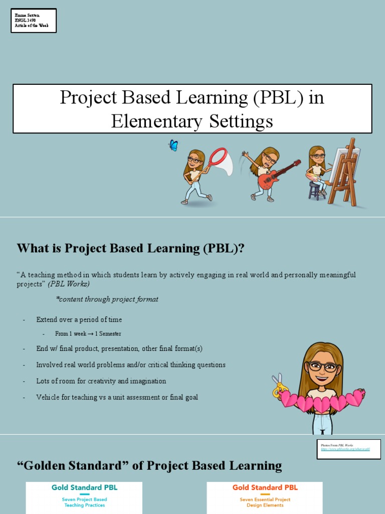 Project Based Learning1 Download Free Pdf Project Based Learning Behavior Modification 