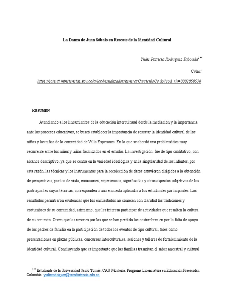 LA DANZA DE jUAN sABALO | PDF | Folklore | Plan de estudios