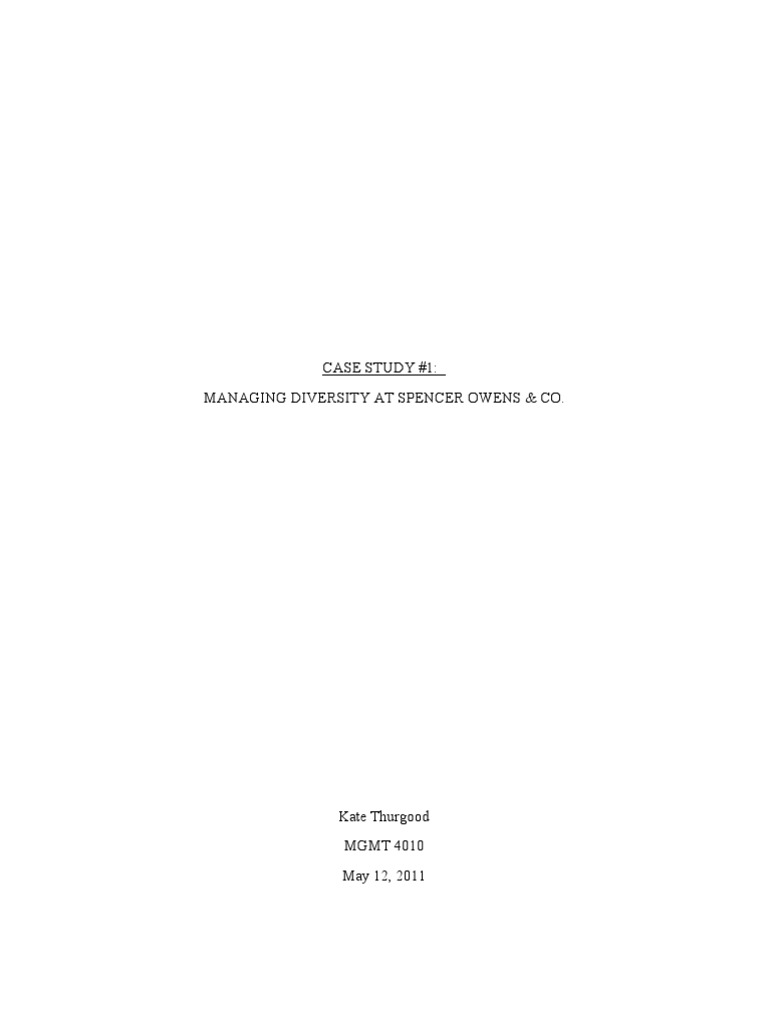 Case Study 1 | PDF | Difference | Prejudice And Discrimination