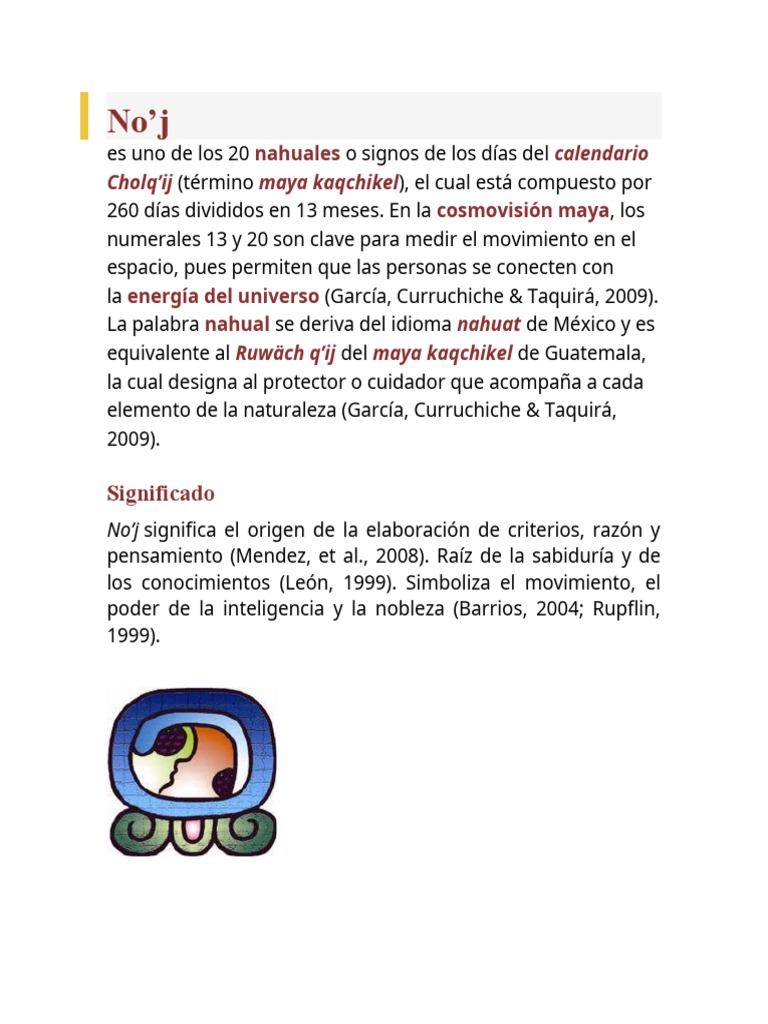 Significado: Nahuales Cosmovisión Maya | PDF