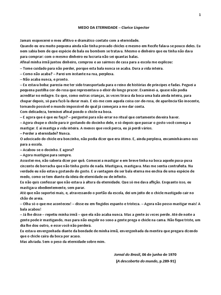 Medo Da Eternidade | PDF