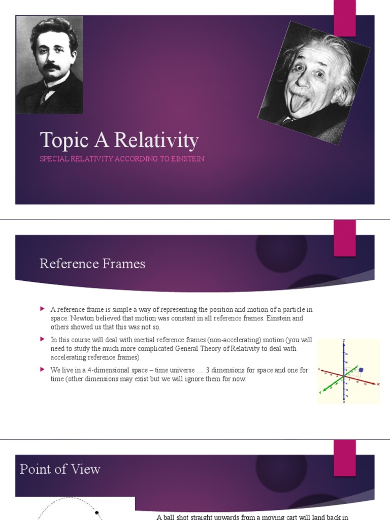 Topic A Relativity Part 1 | PDF | Magnetic Field | Special Relativity