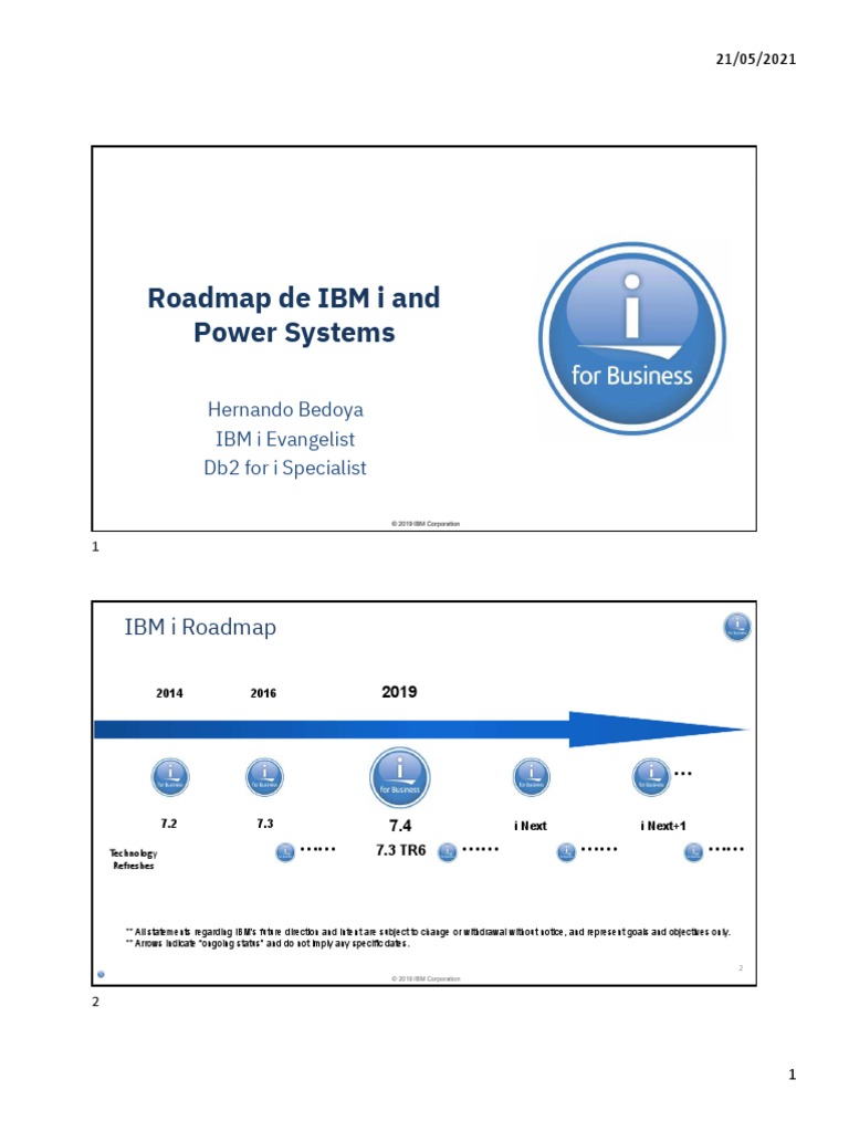 02 - IBM I Roadmap and More | PDF | Ibm Db2 | Data