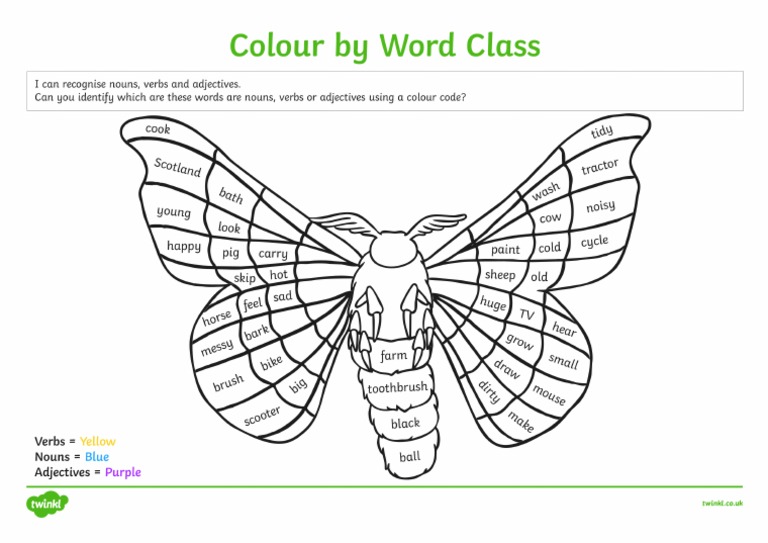 Color by Word Class | PDF